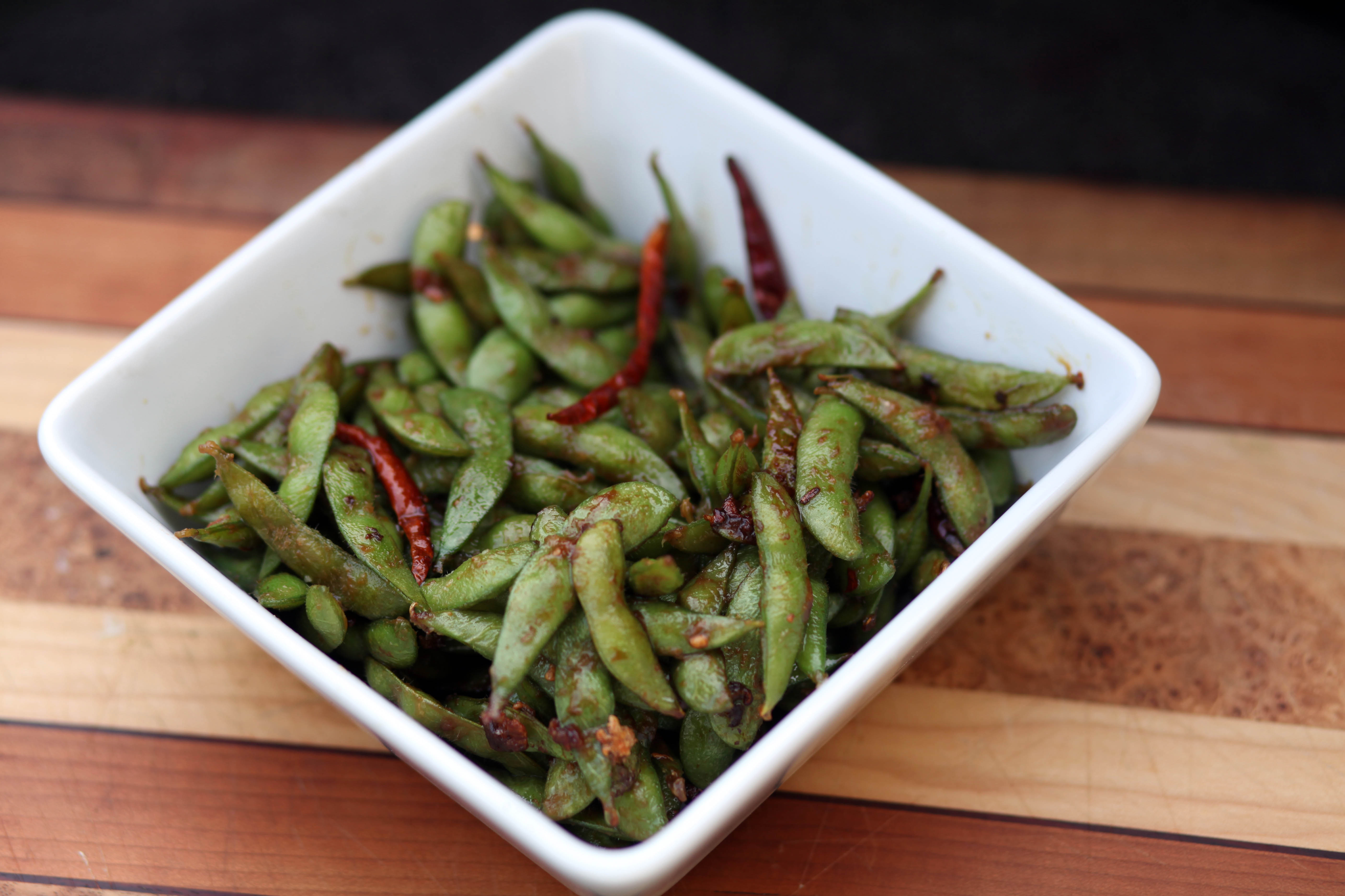 Spicy Garlic Edamame | Bits and Bytes